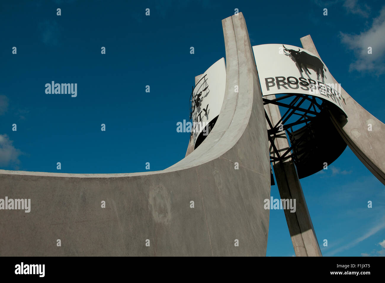 The Polokwane Gateway Sculpture at the Nelson Mandela road traffic ...