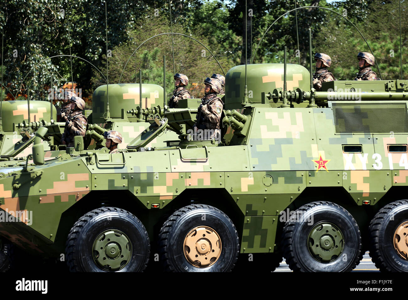 Beijing, China. 3rd Sep, 2015. Command information system vehicles ...