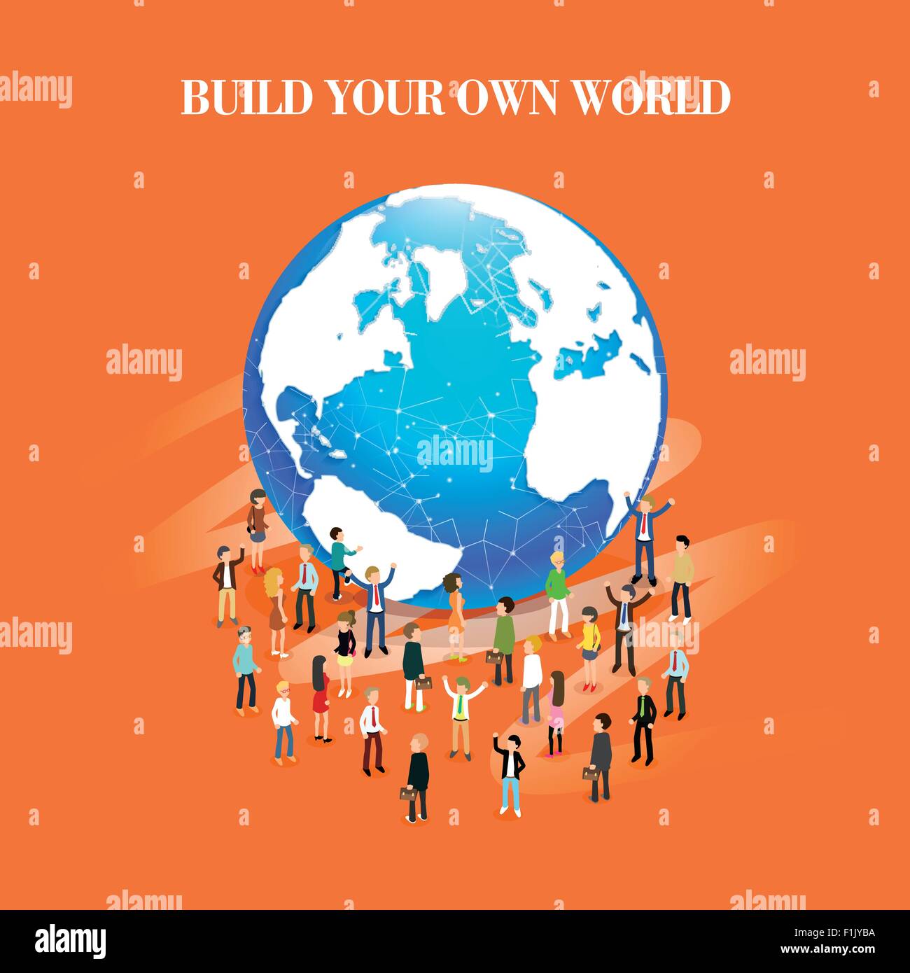 Flat 3d Isometric Design Of Connection Concept Stock Vector Image And Art