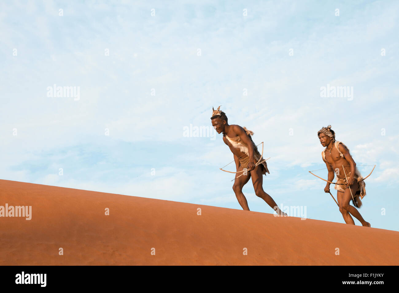 Bushmen tracking game Stock Photo - Alamy