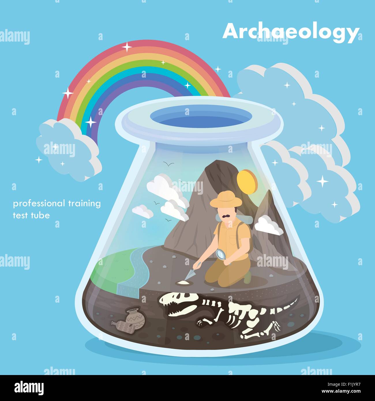 Working archaeology Stock Vector Images - Alamy
