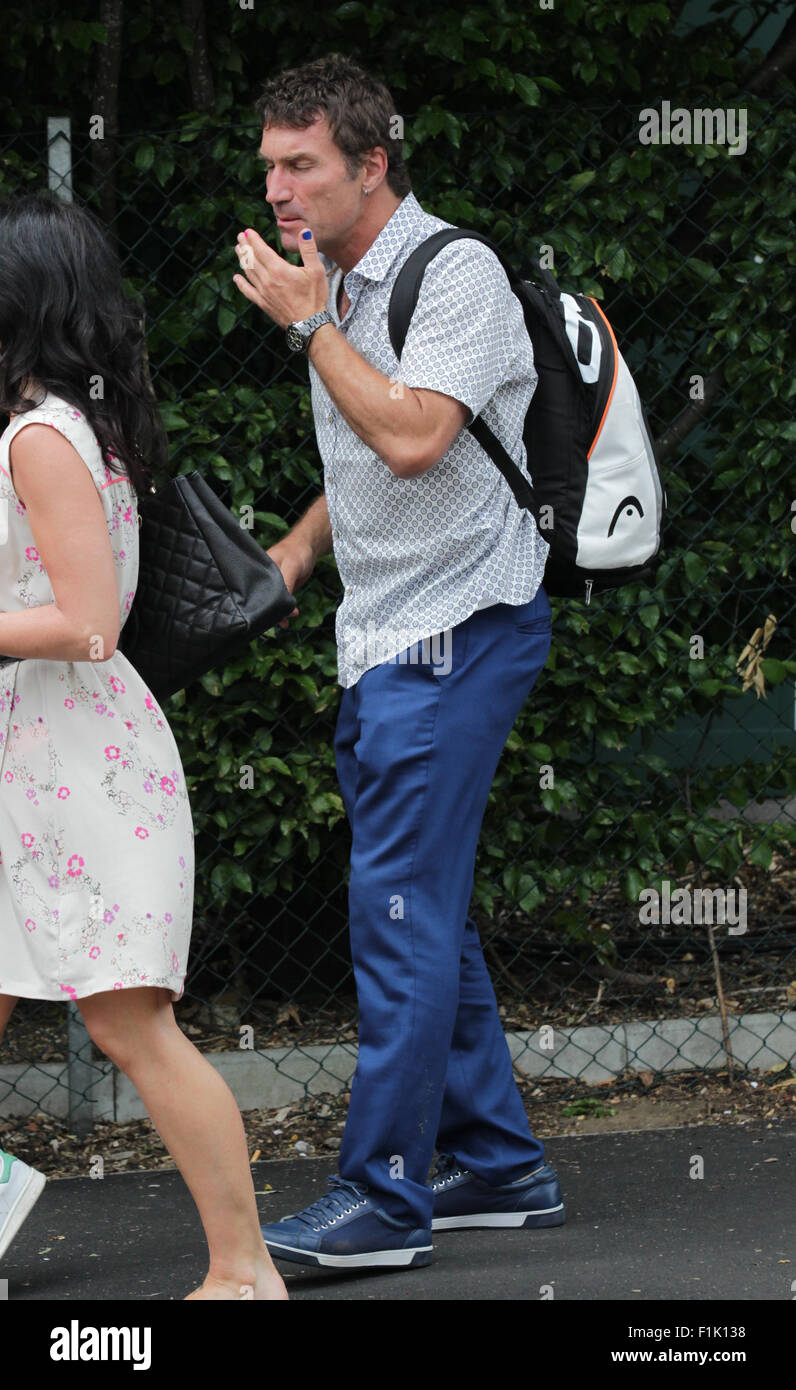 LONDON, UK, 2nd July 2015: Pat Cash seen at the Wimbledon Championships ...