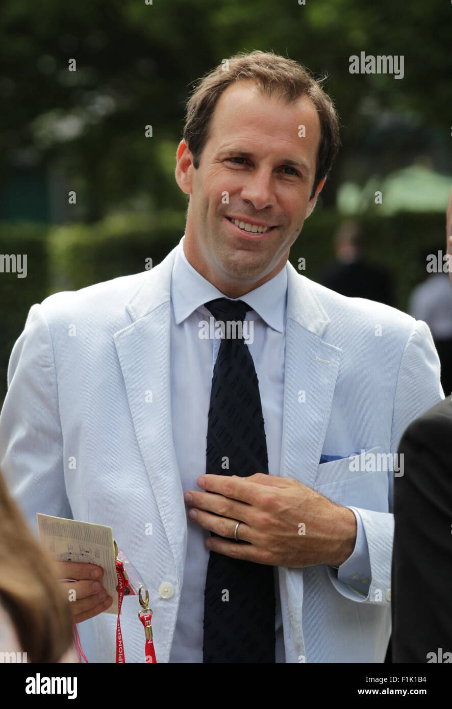 LONDON, UK, 2nd July 2015: Greg Rusedski seen at the Wimbledon ...