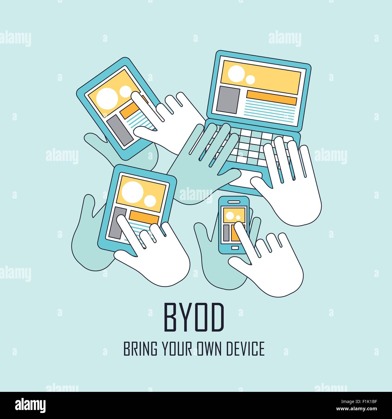 Bring your own device Stock Vector Images - Alamy