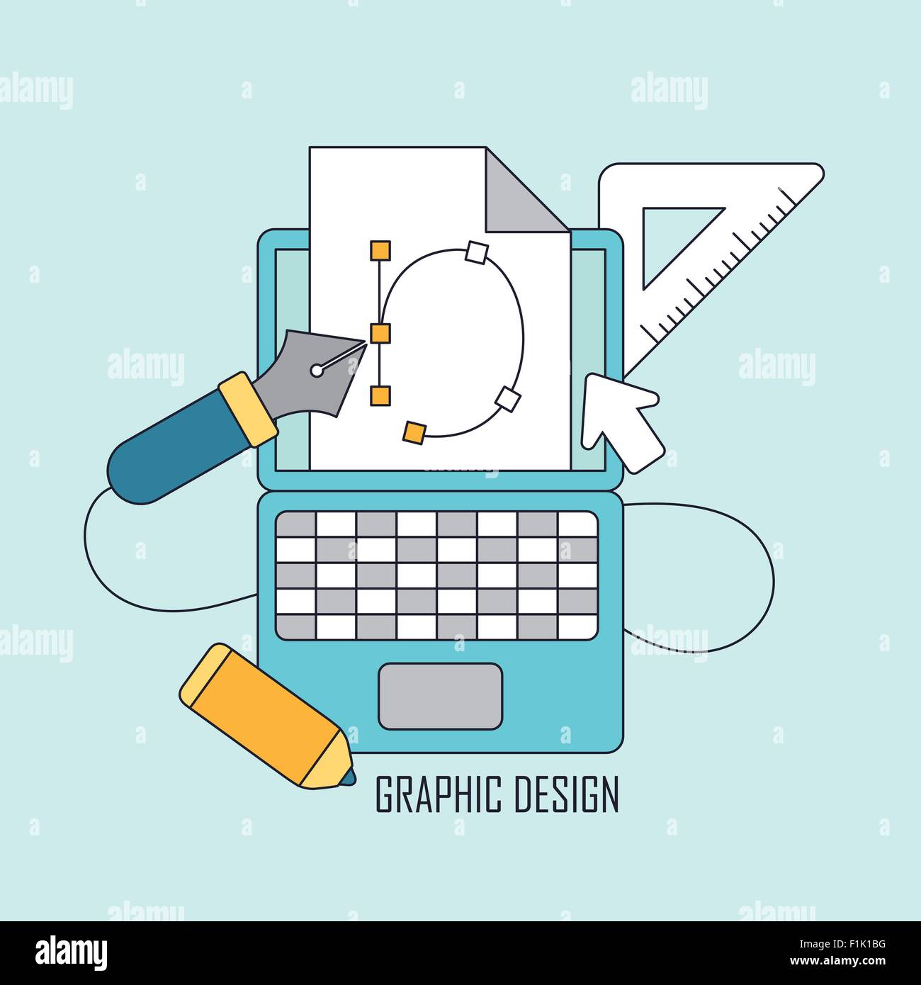 Graphic design tools hi-res stock photography and images - Alamy