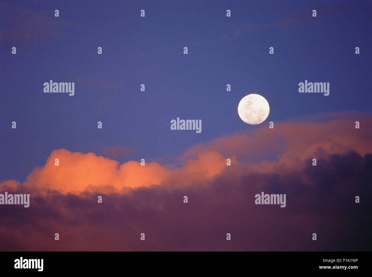 Full Moon and Clouds Stock Photo - Alamy