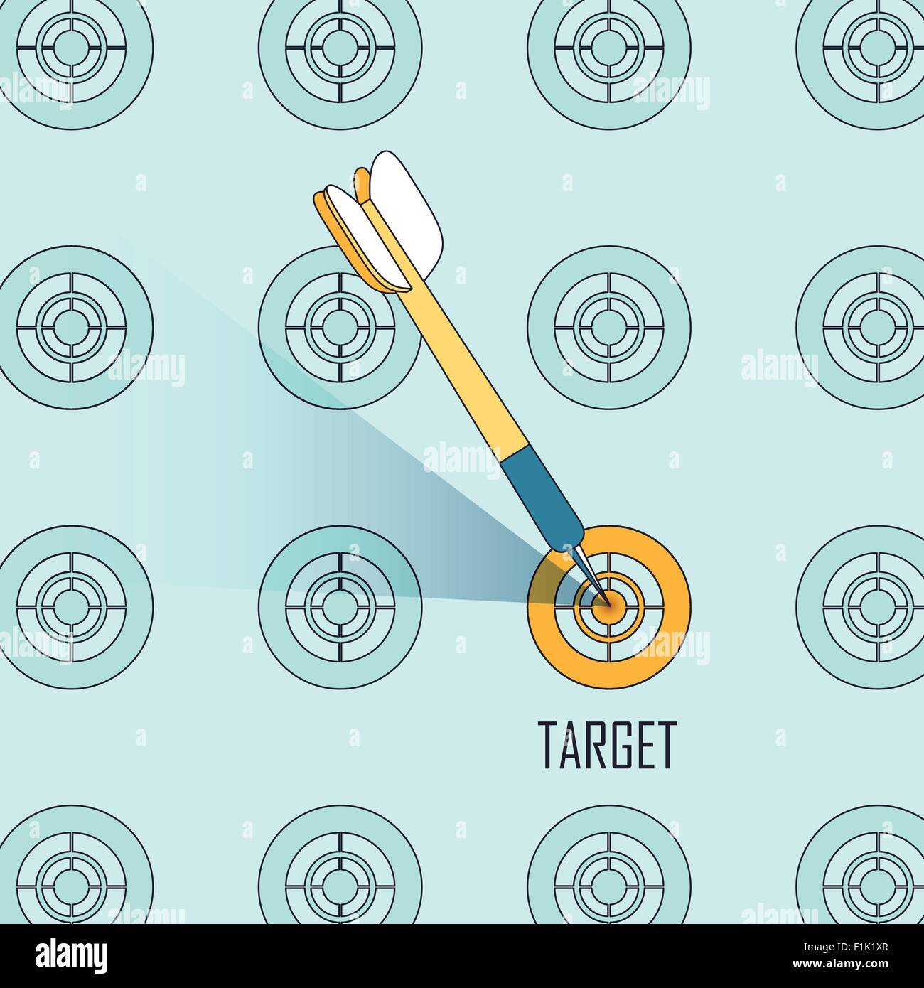 Dart hitting in target Stock Vector Images - Alamy