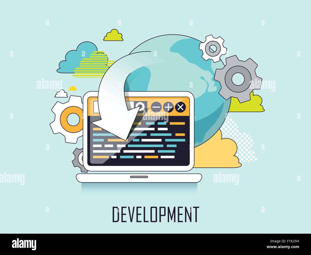 Laptop creativity innovation website Stock Vector Images - Alamy