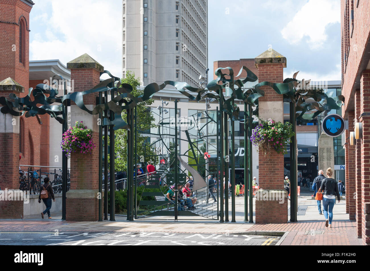 'The Town Gate' designed by Alan Dawson, Town Square, Woking, Surrey ...