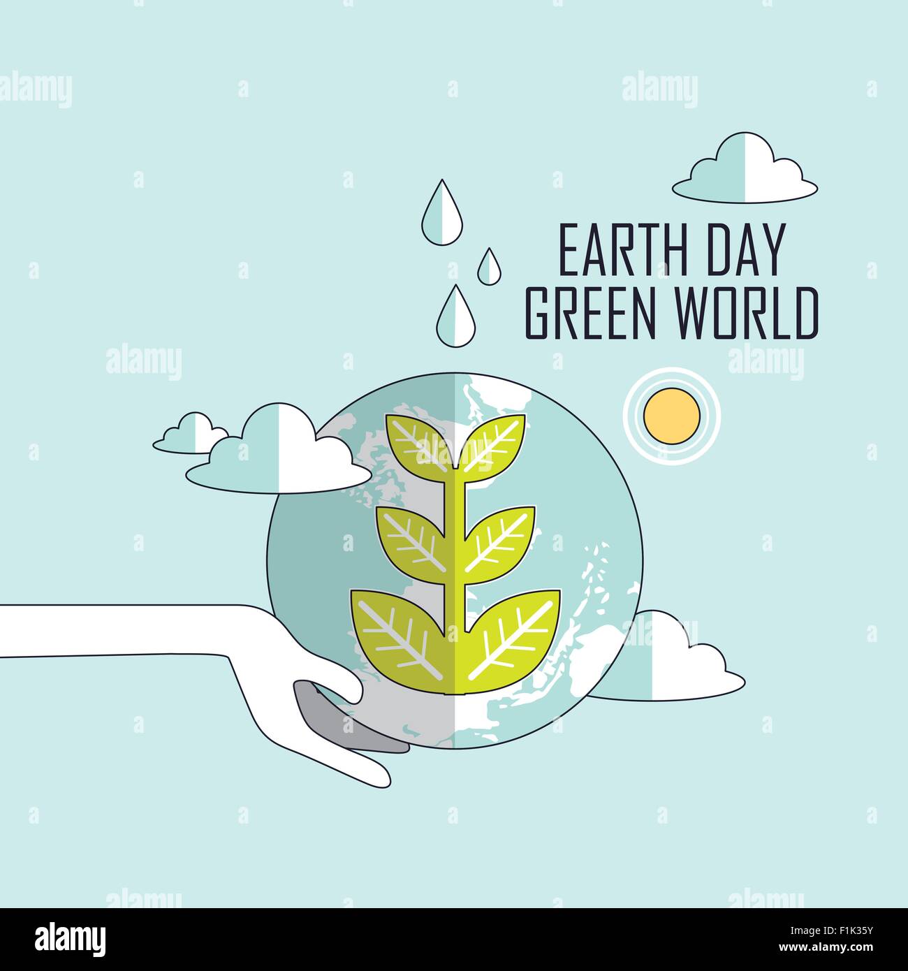 Concept earth day Stock Vector Images - Alamy