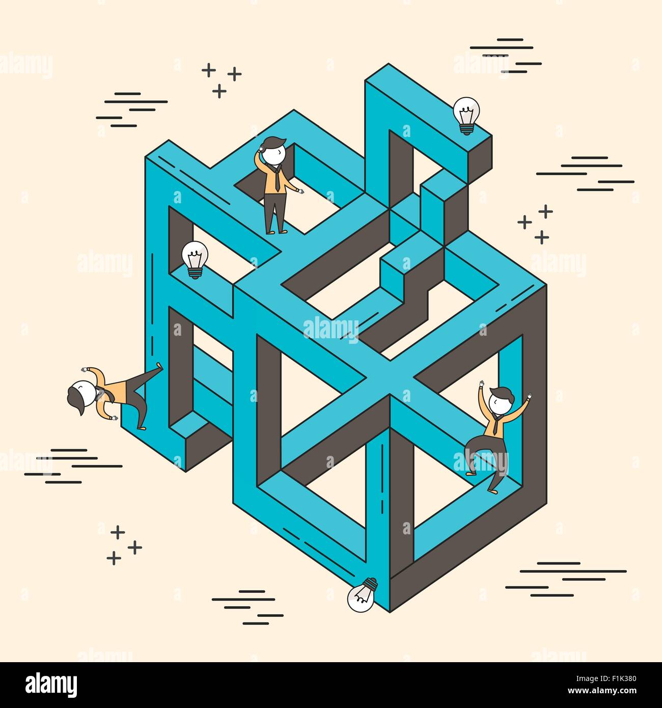 Stressed stuck Stock Vector Images - Alamy