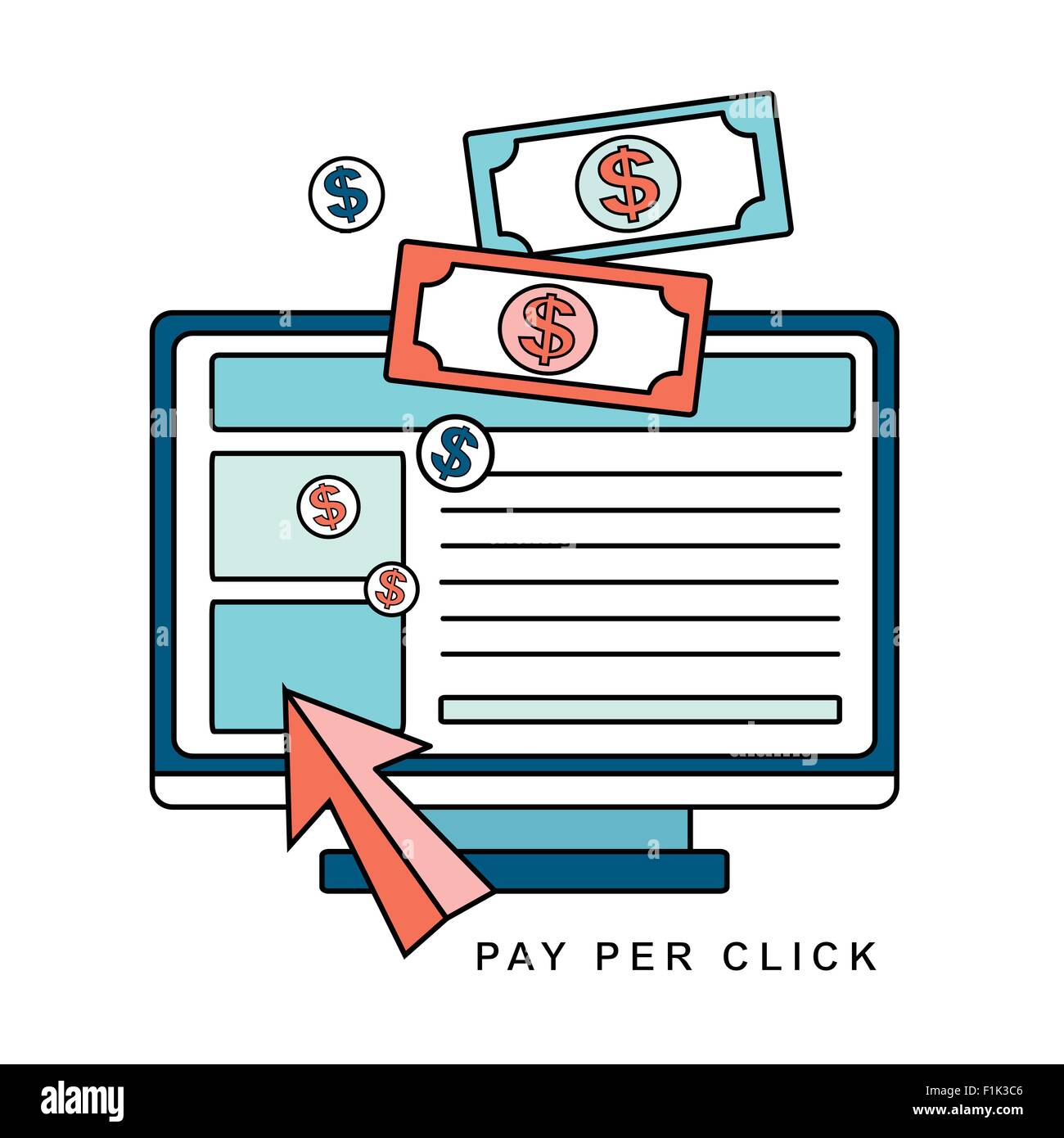 Coin cursor icon money design hi-res stock photography and images - Alamy