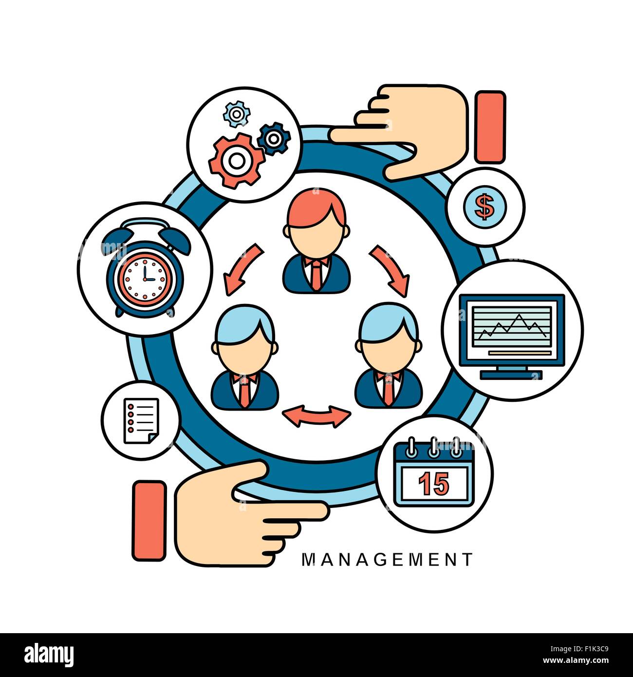 Business goal management thin Stock Vector Images - Alamy