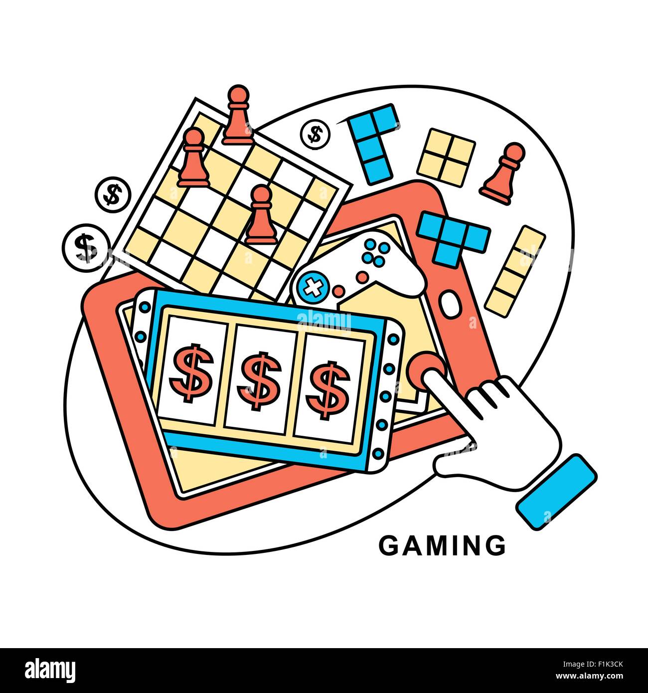 Machine thinking line icon Cut Out Stock Images & Pictures - Alamy