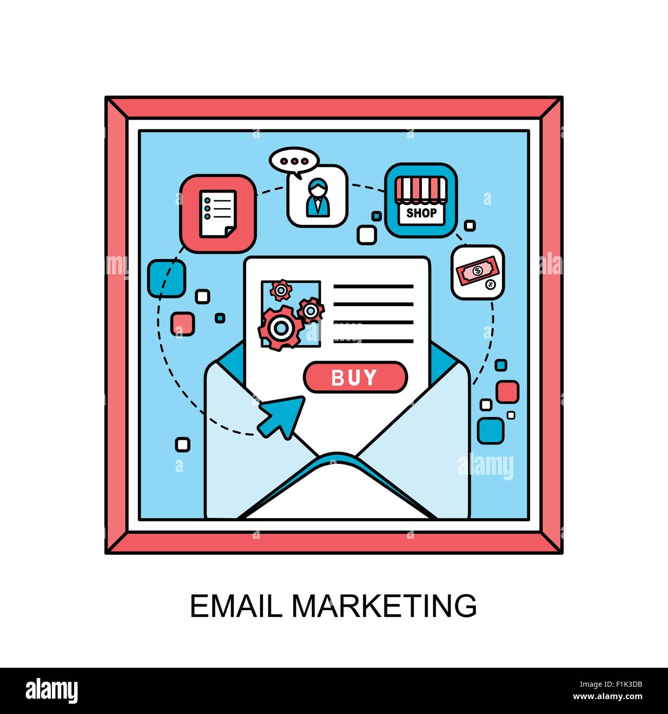 Advertising mail in letter Stock Vector Images - Alamy