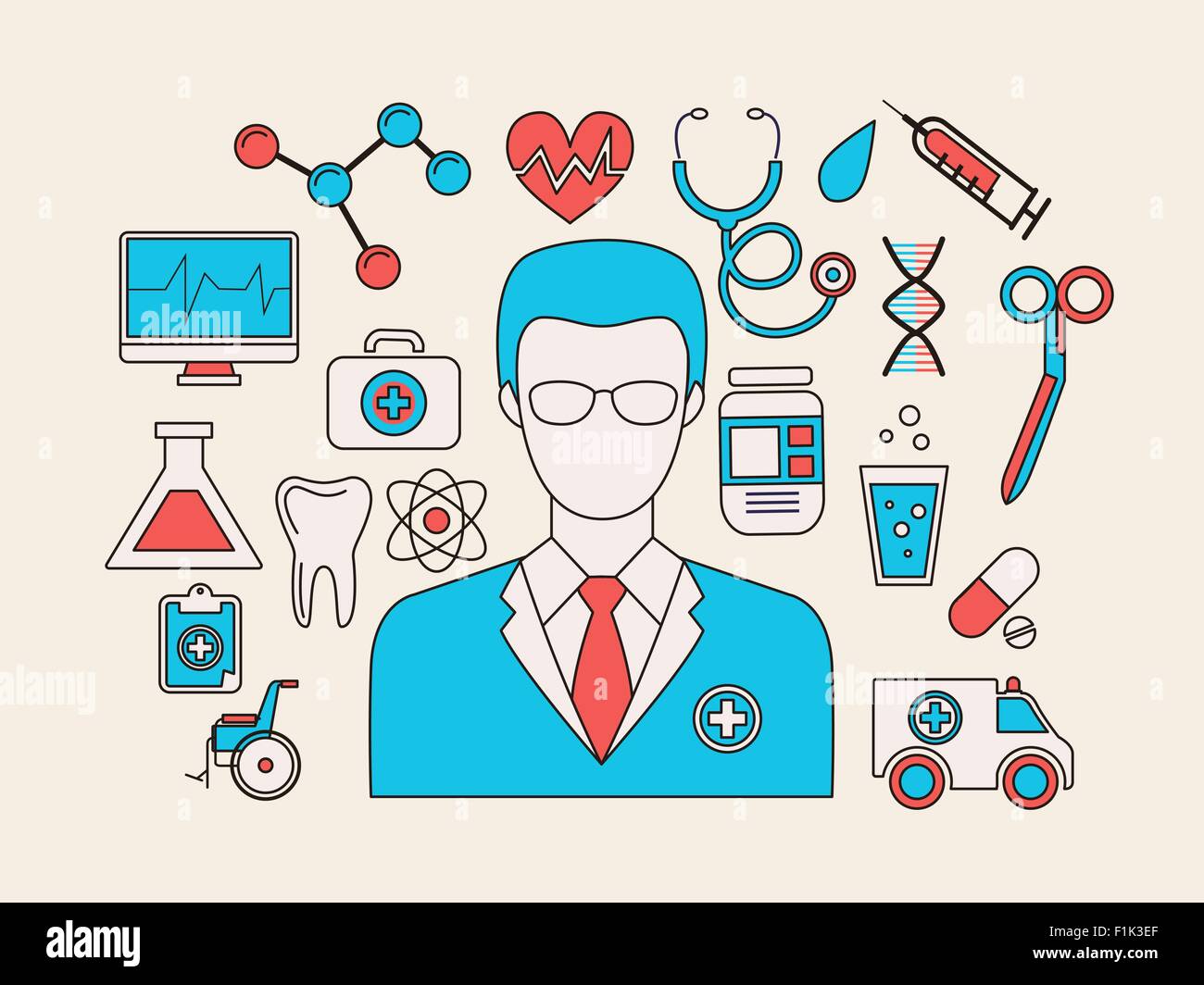 Doctor elements Stock Vector Images - Alamy