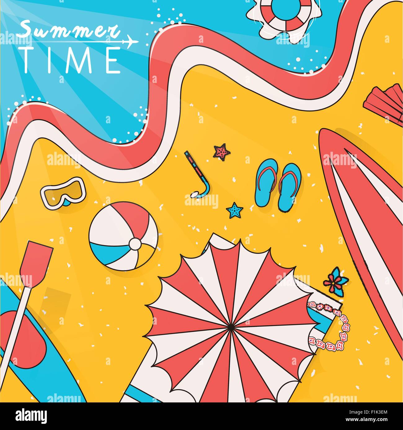 Beautiful scenery in beach paradise Stock Vector Images - Alamy