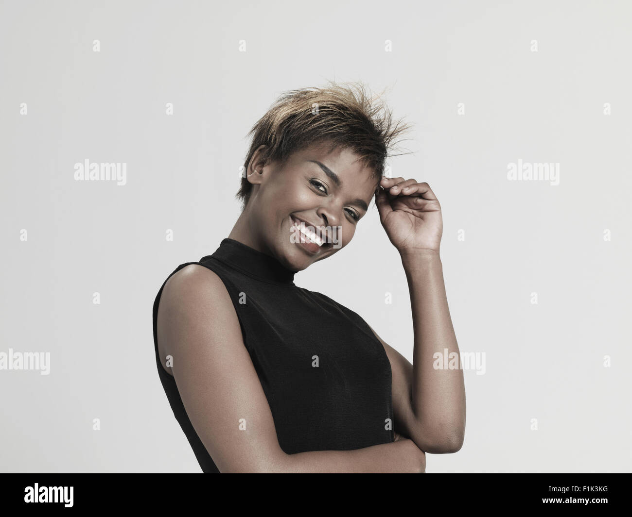 Portrait of funky Black woman Stock Photo - Alamy