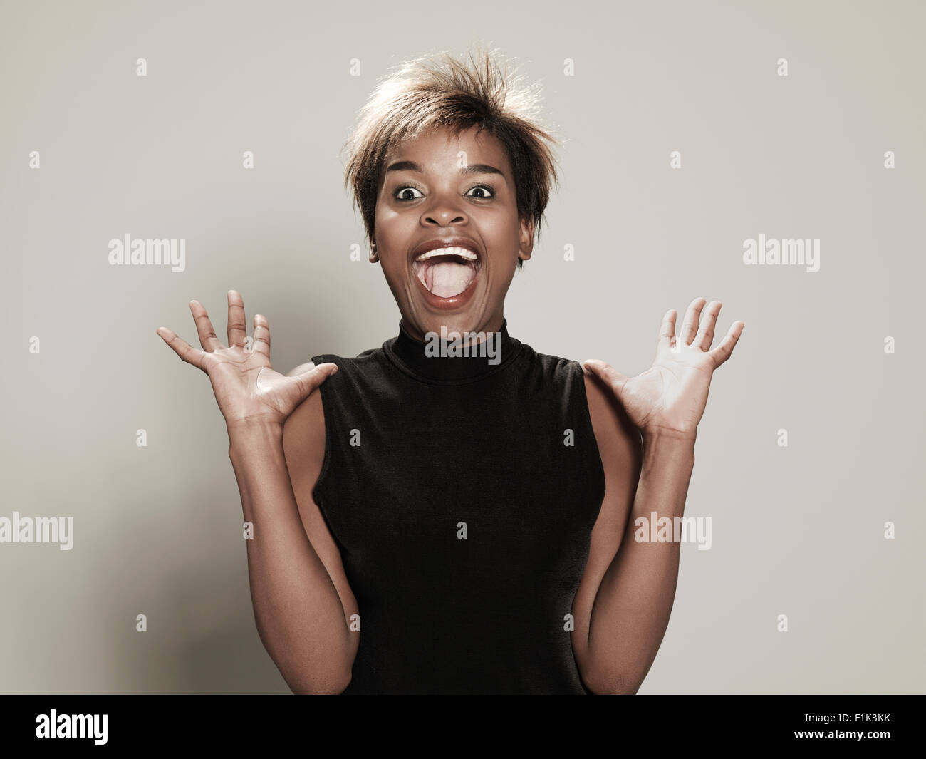 Portrait of funky Black woman Stock Photo - Alamy