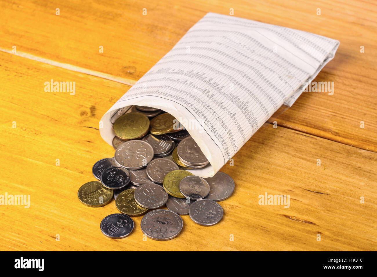 coins on the table. close-up Stock Photo - Alamy