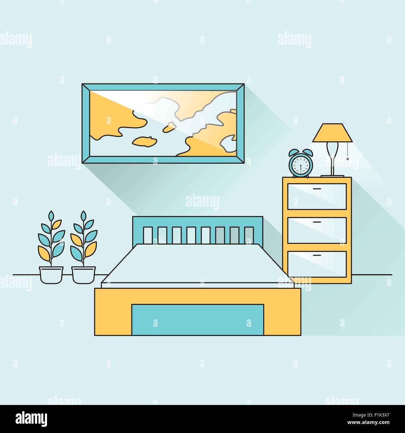 Flat line design hi-res stock photography and images - Alamy