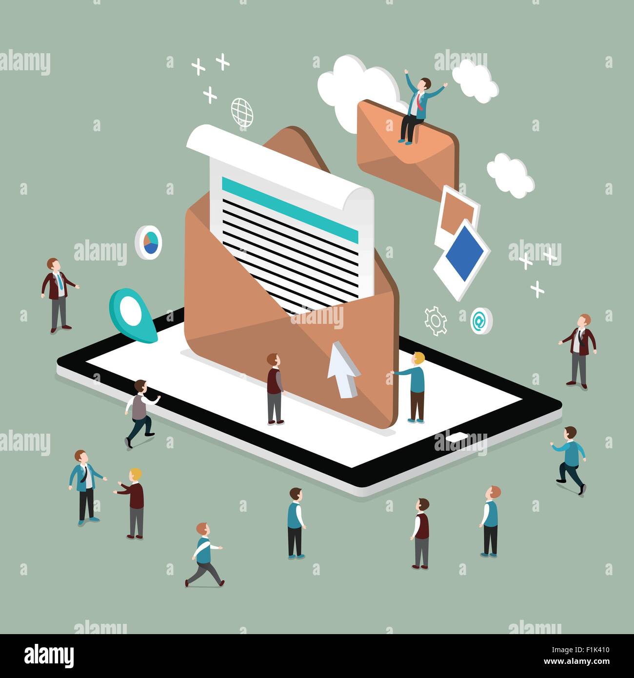 Mail marketing concept Stock Vector Images - Alamy