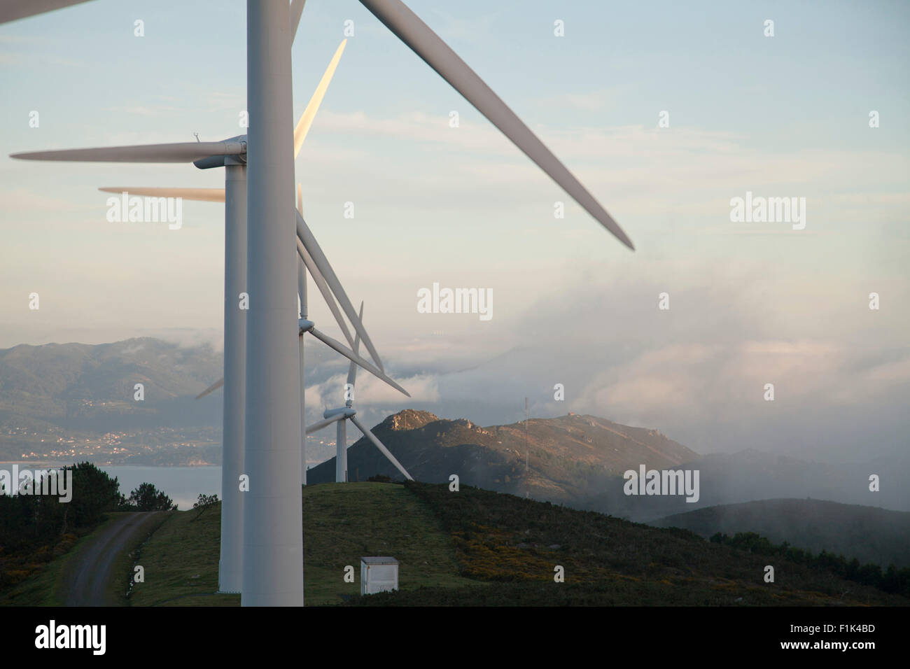 Wind power wind turbines in Galicia Stock Photo - Alamy