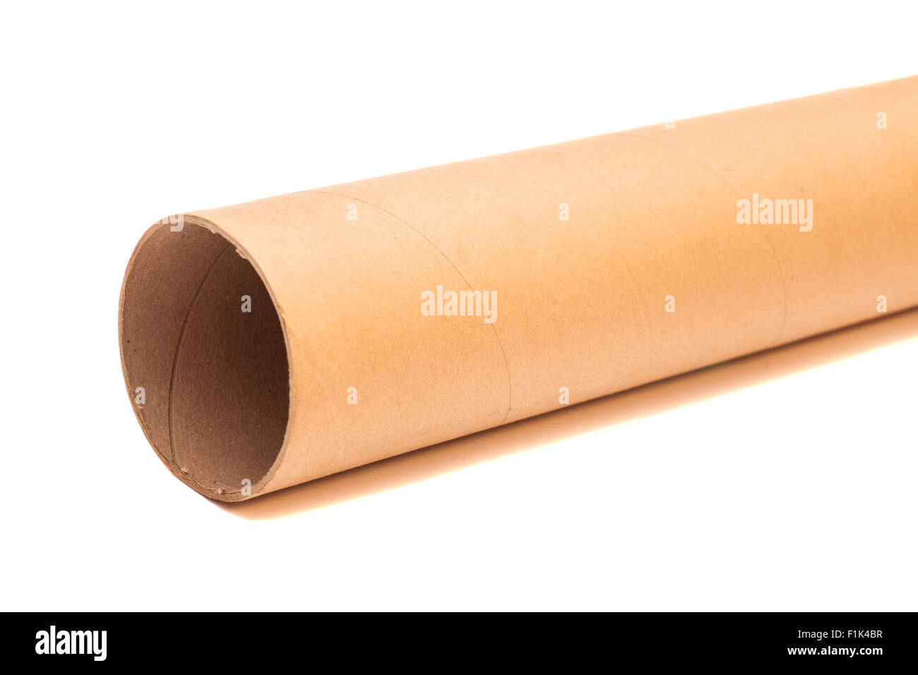Carton tube Isolated on white Stock Photo - Alamy