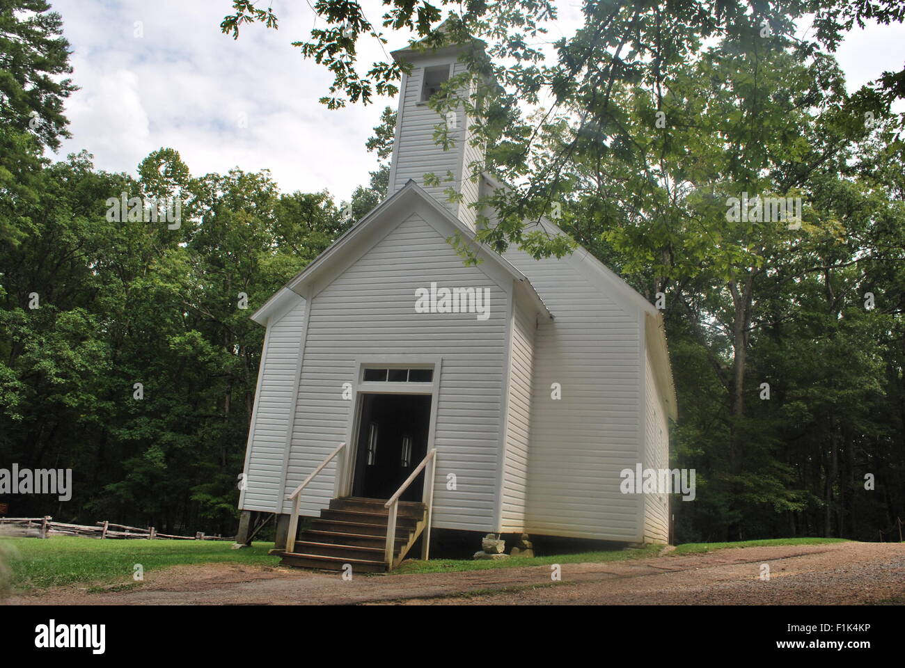 A vintage church in a forest Stock Photo - Alamy