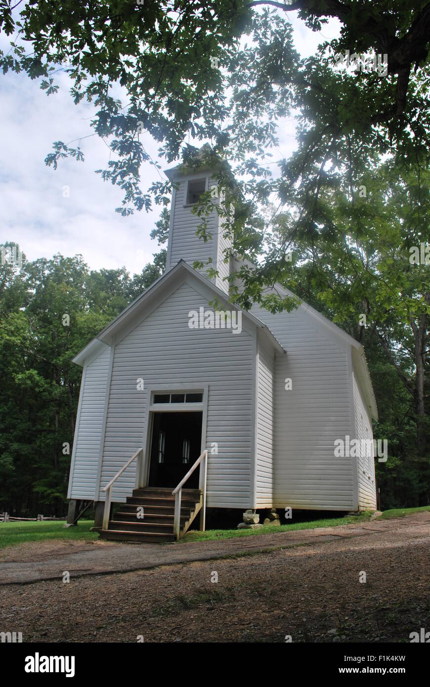 A vintage church in a forest Stock Photo - Alamy