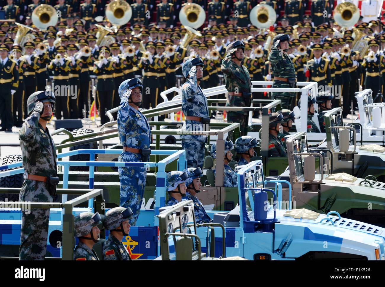 Beijing, China. 3rd Sep, 2015. Lieutenant generals Bai Jianjun, Tian ...