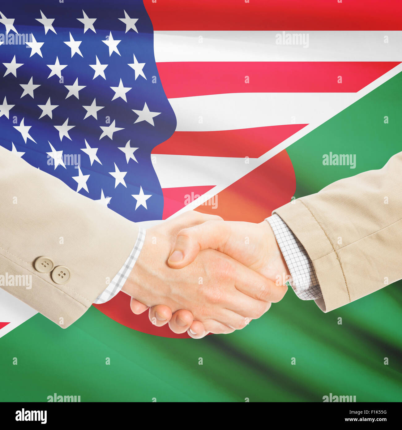 Businessmen shaking hands - United States and Bangladesh Stock Photo ...