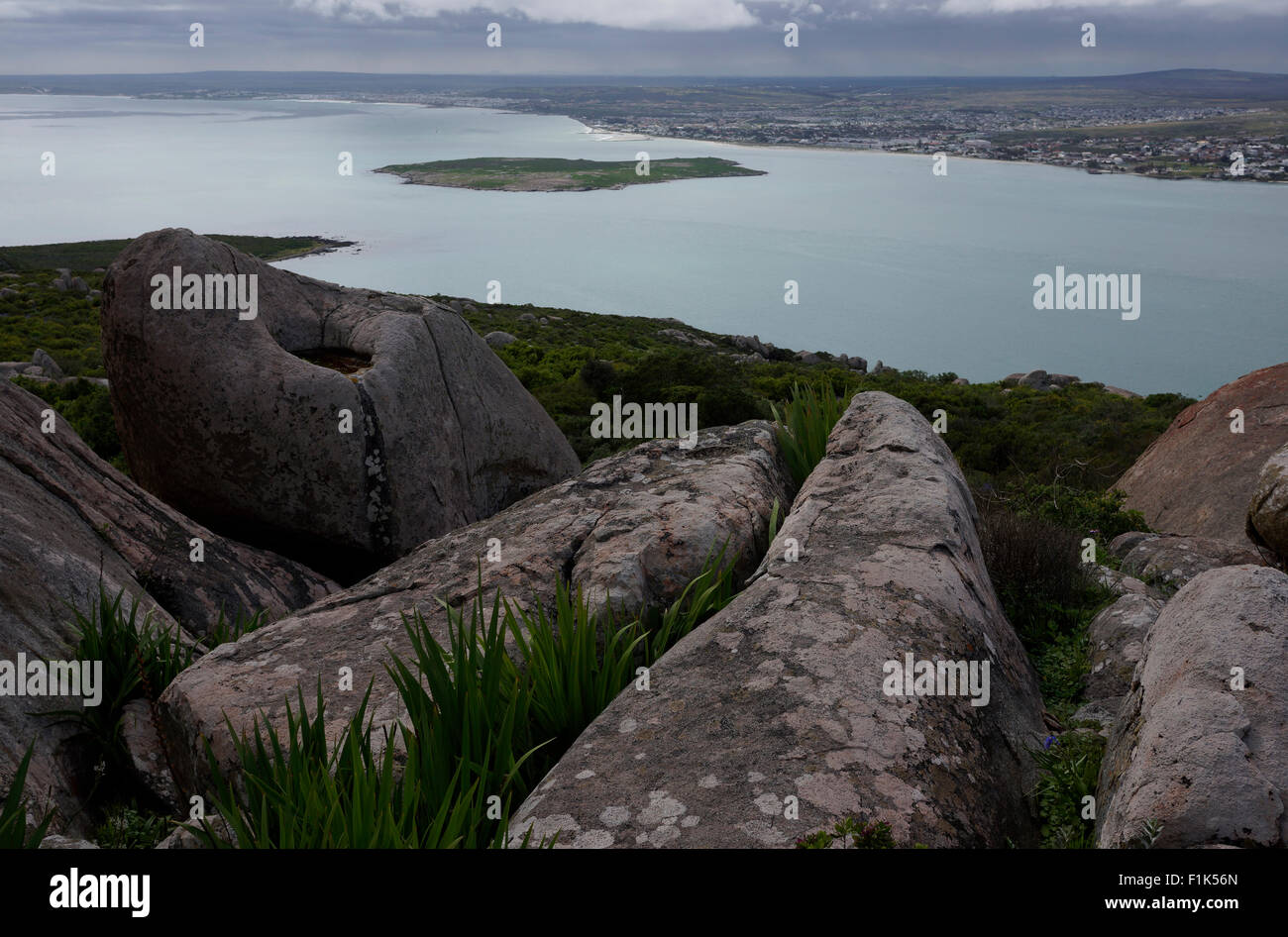 View of Langebaan from the Postberg Nature Reserve in the West Coast ...