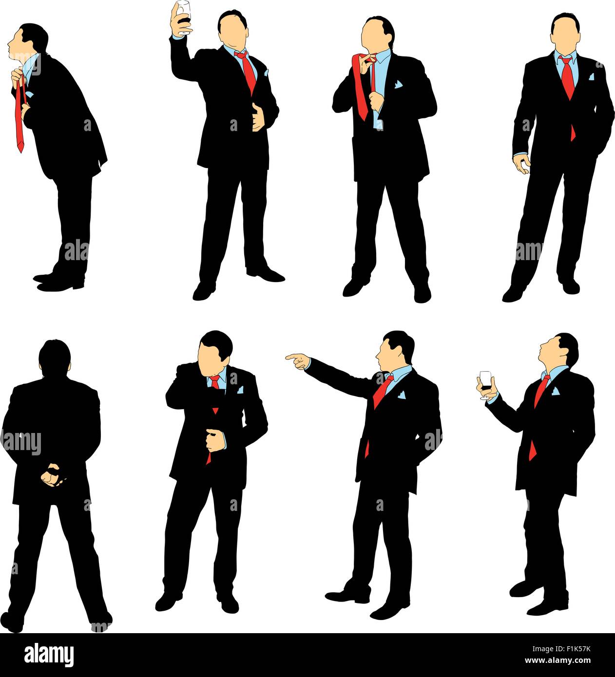 Many black silhouettes people hi-res stock photography and images - Alamy