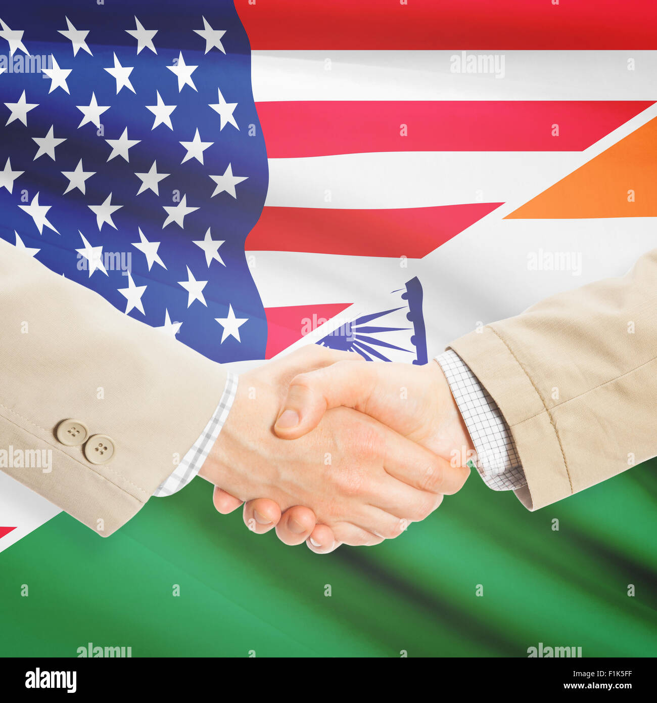 India flag handshake hi-res stock photography and images - Alamy