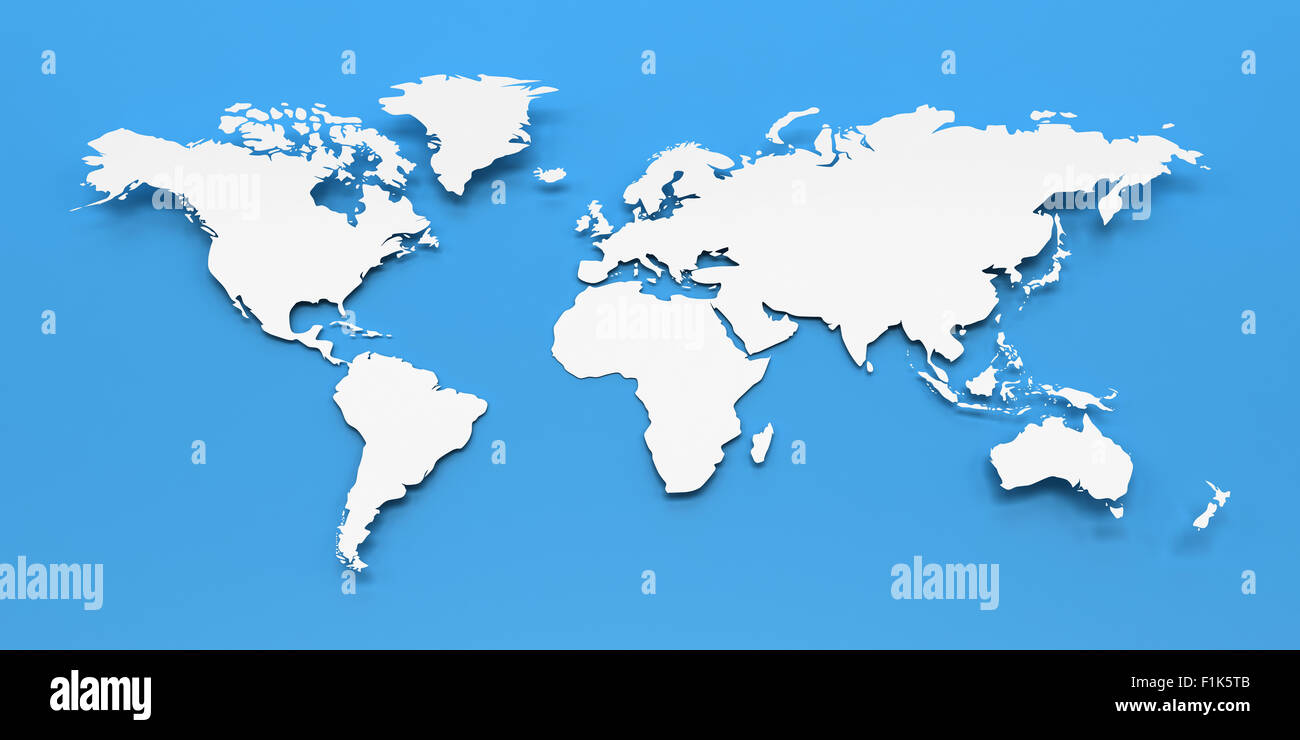 Paper world map Stock Photo - Alamy