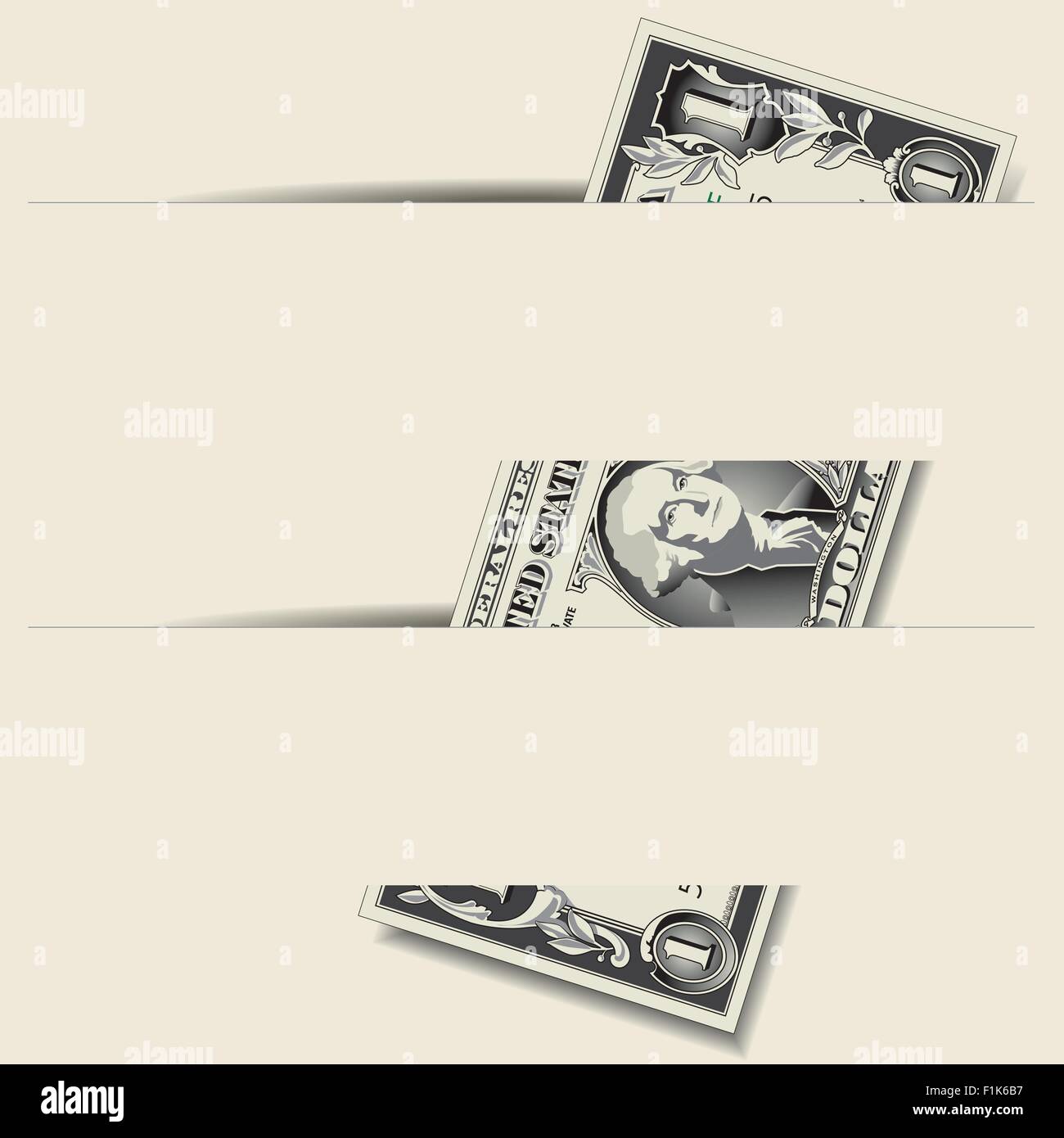One dollar bill single Stock Vector Images - Alamy