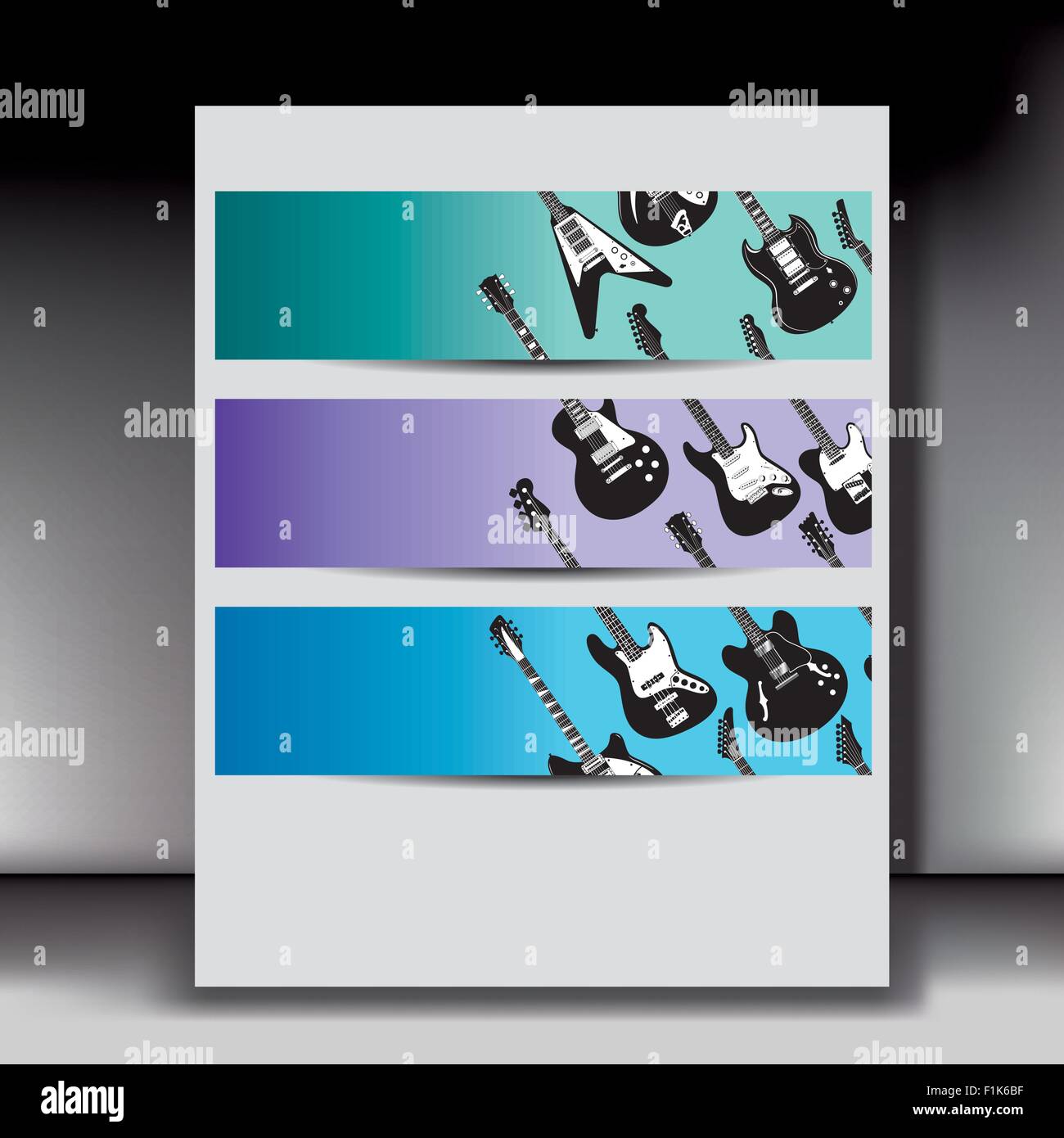 Three Guitar Banner backgrounds Stock Vector Image & Art - Alamy