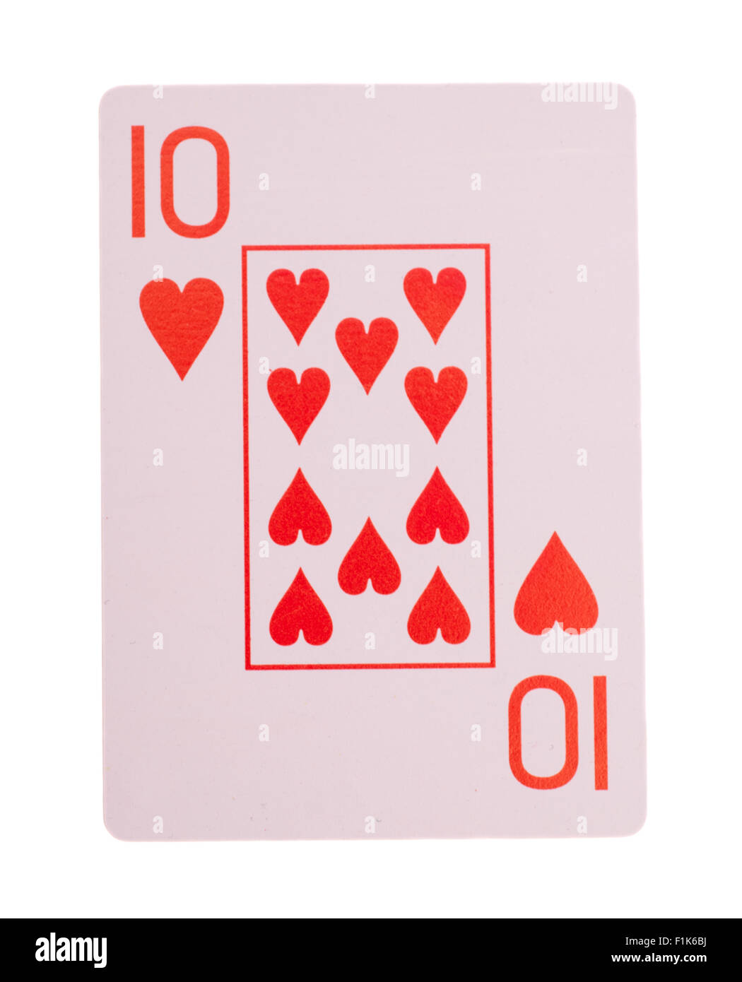 Playing cards - Ten of hearts Stock Photo - Alamy
