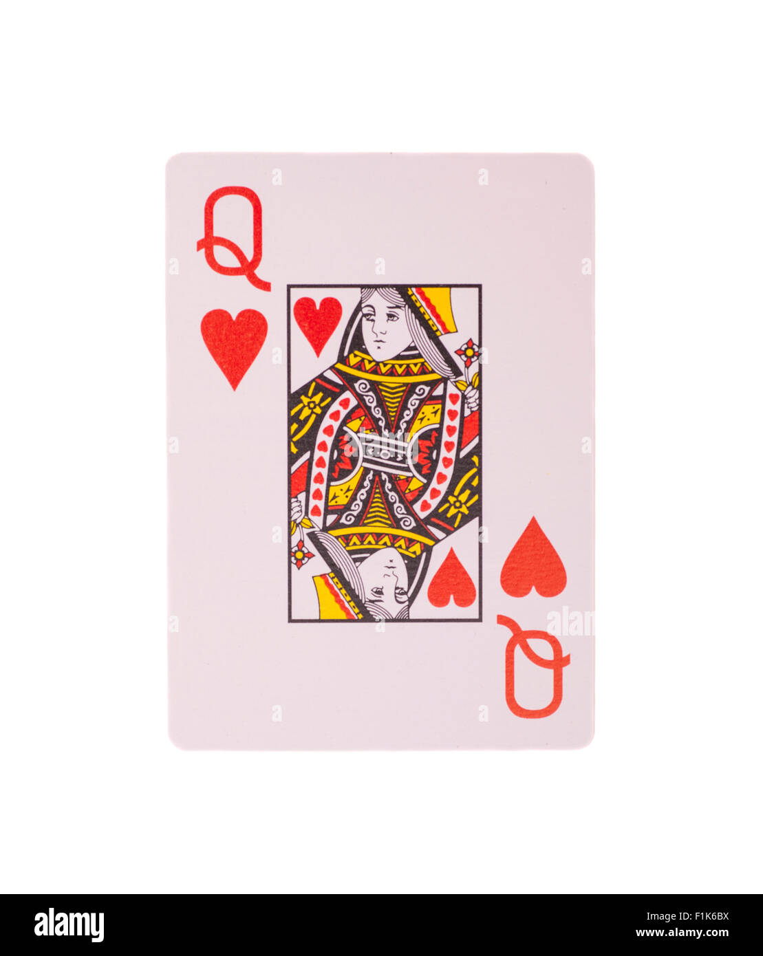 Playing Card - Queen Of Hearts Stock Photo - Alamy