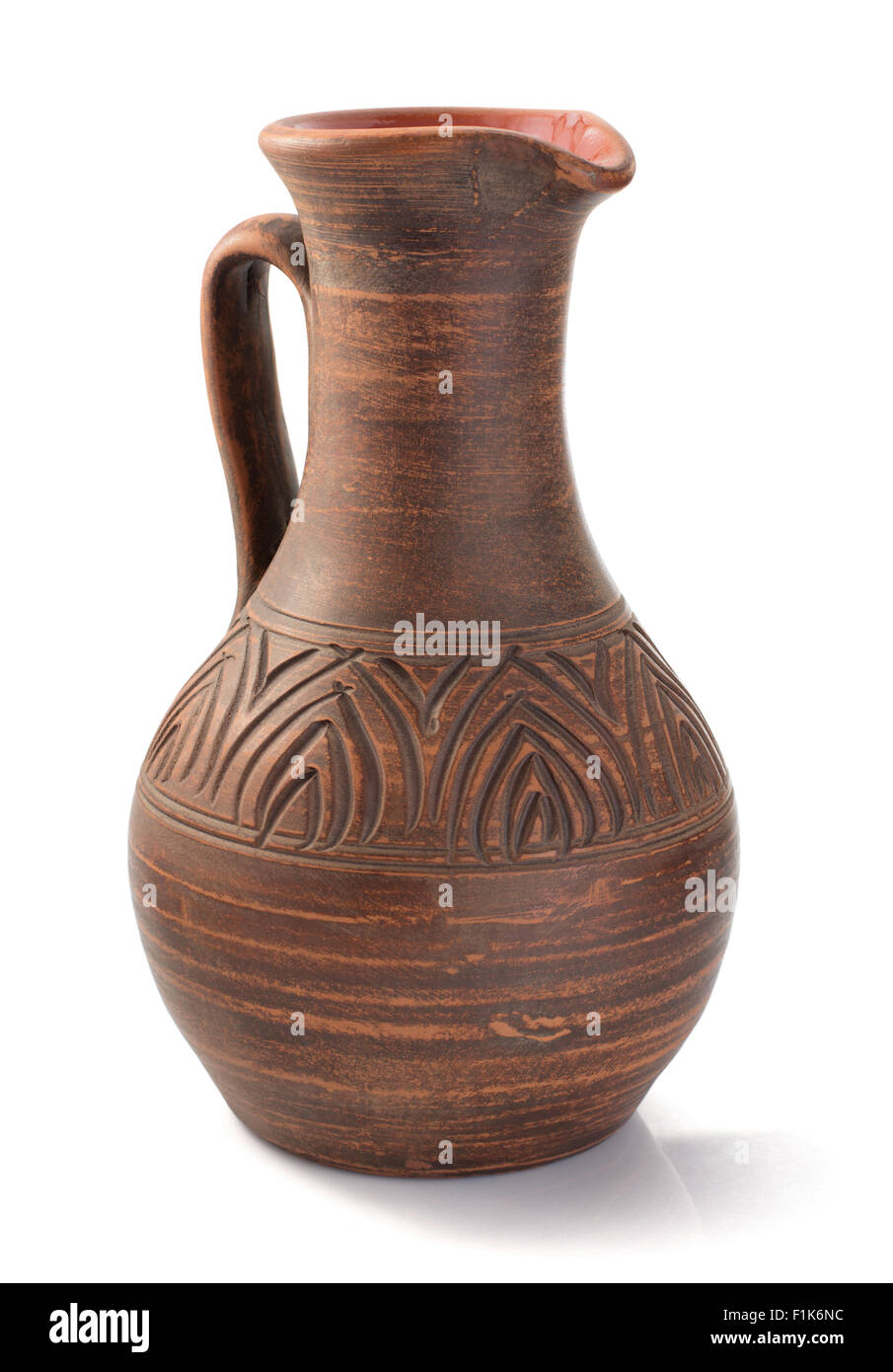 clay jug isolated on white background Stock Photo - Alamy