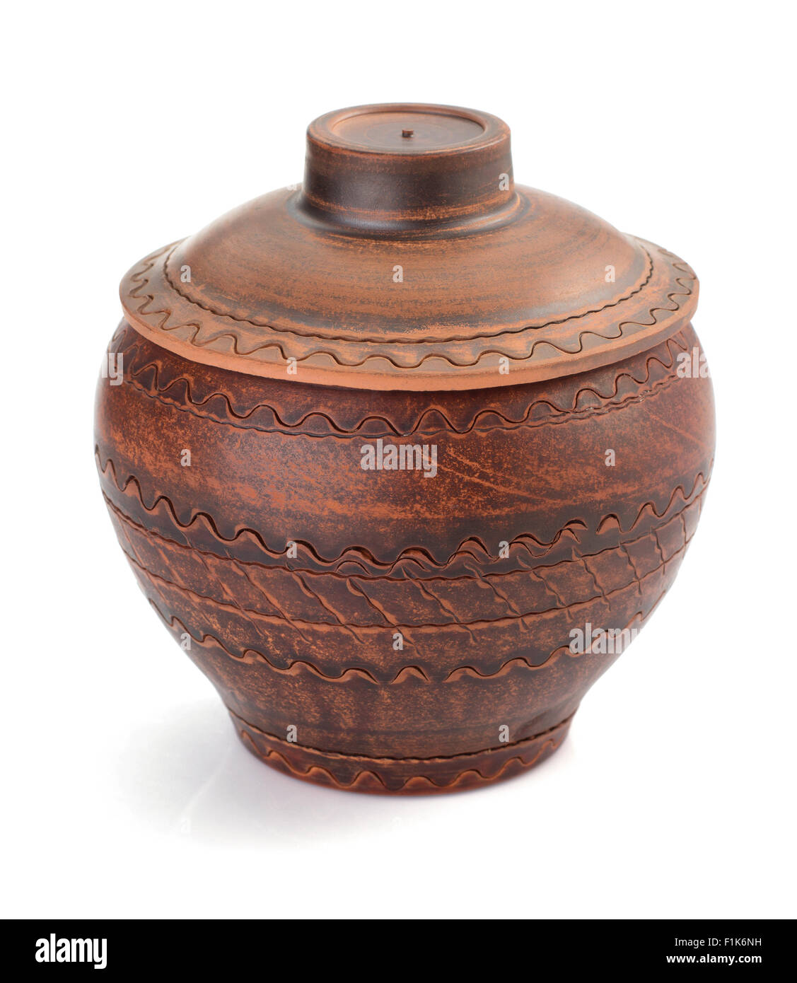 ceramic pot isolated on white background Stock Photo - Alamy