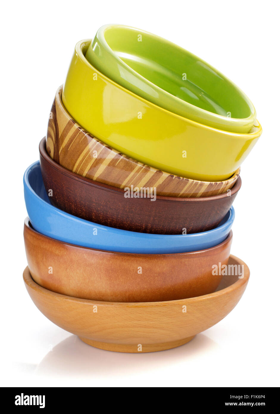 empty ceramic bowl isolated on white Stock Photo - Alamy