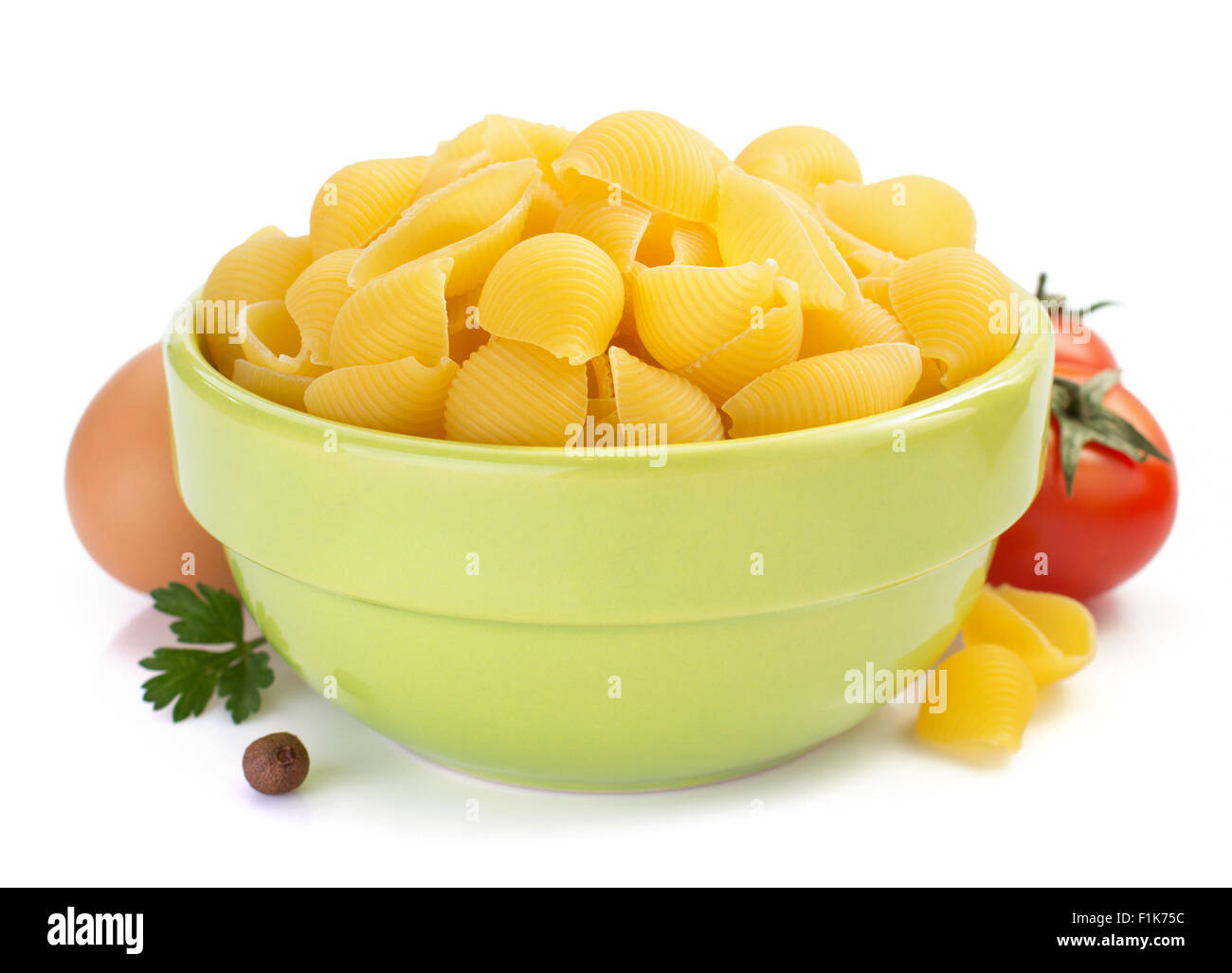 Pasta shells on white hi-res stock photography and images - Alamy