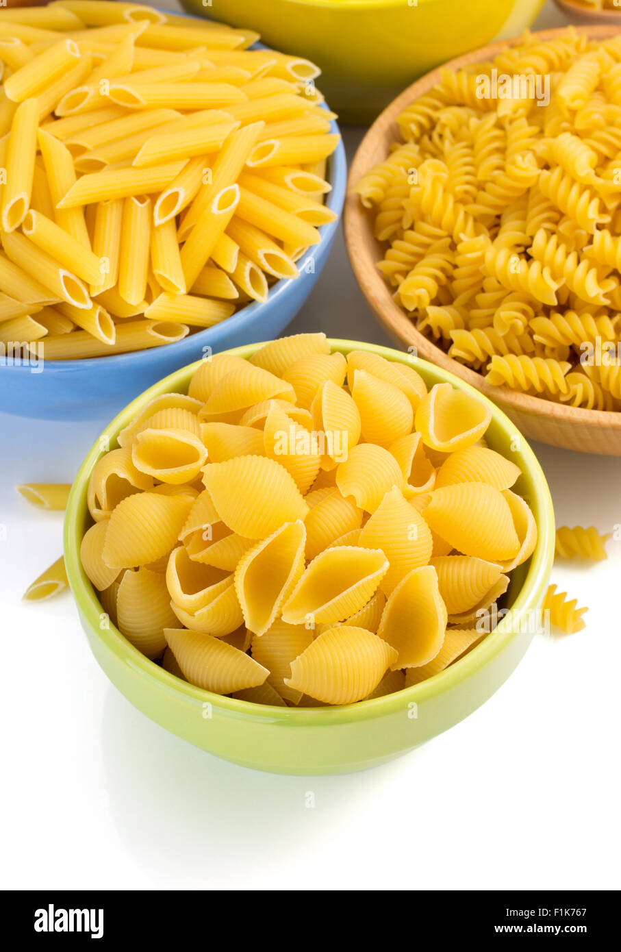 pasta set isolated on white background Stock Photo - Alamy
