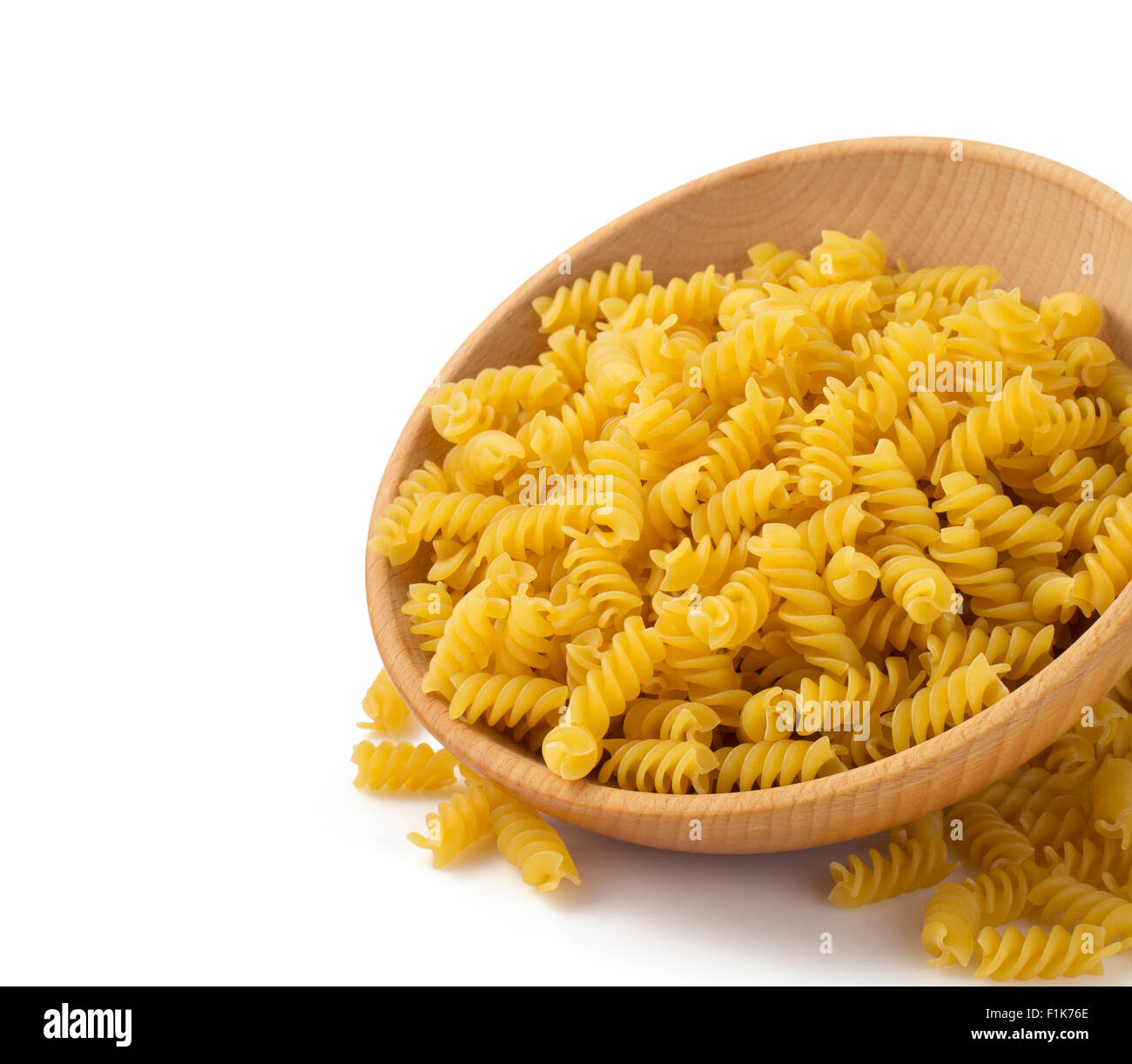 pasta fusilli isolated on white background Stock Photo - Alamy