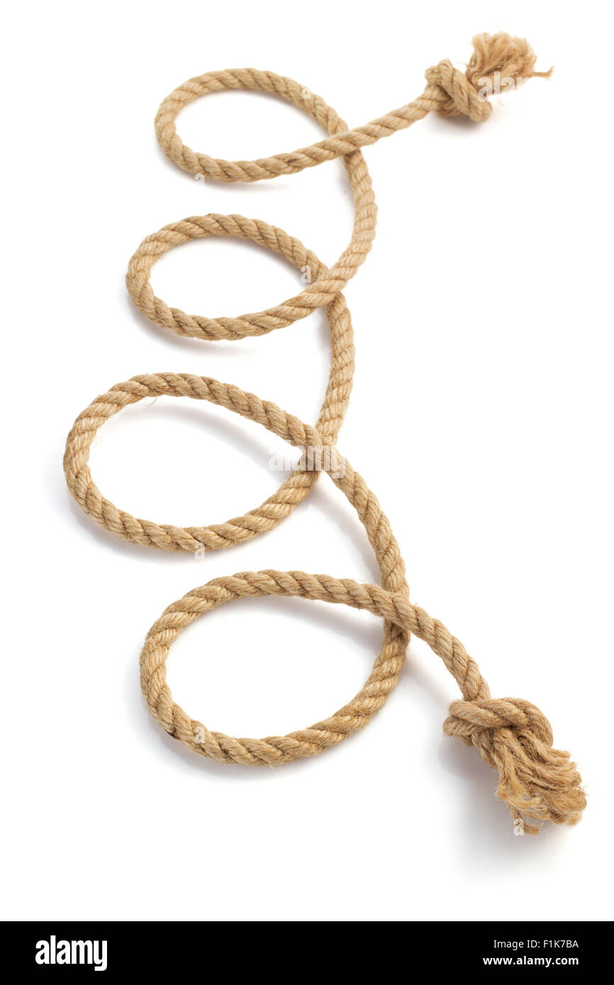 ship rope isolated on white background Stock Photo - Alamy