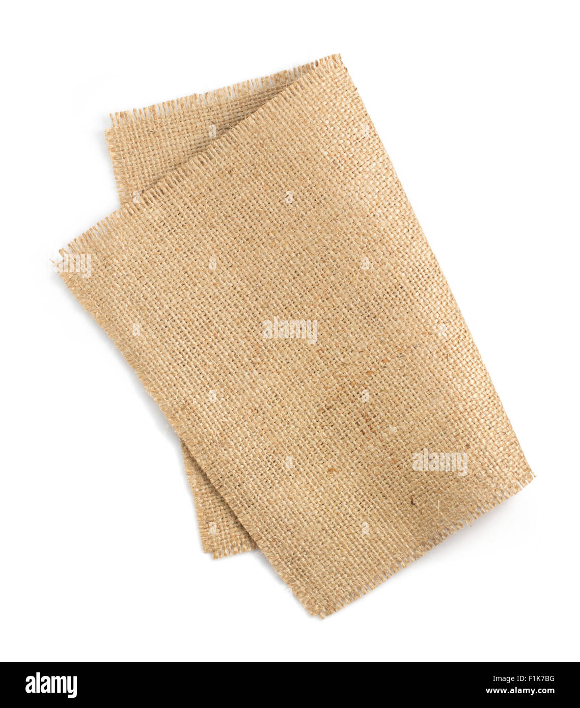 burlap hessian sacking isolated on white background Stock Photo - Alamy