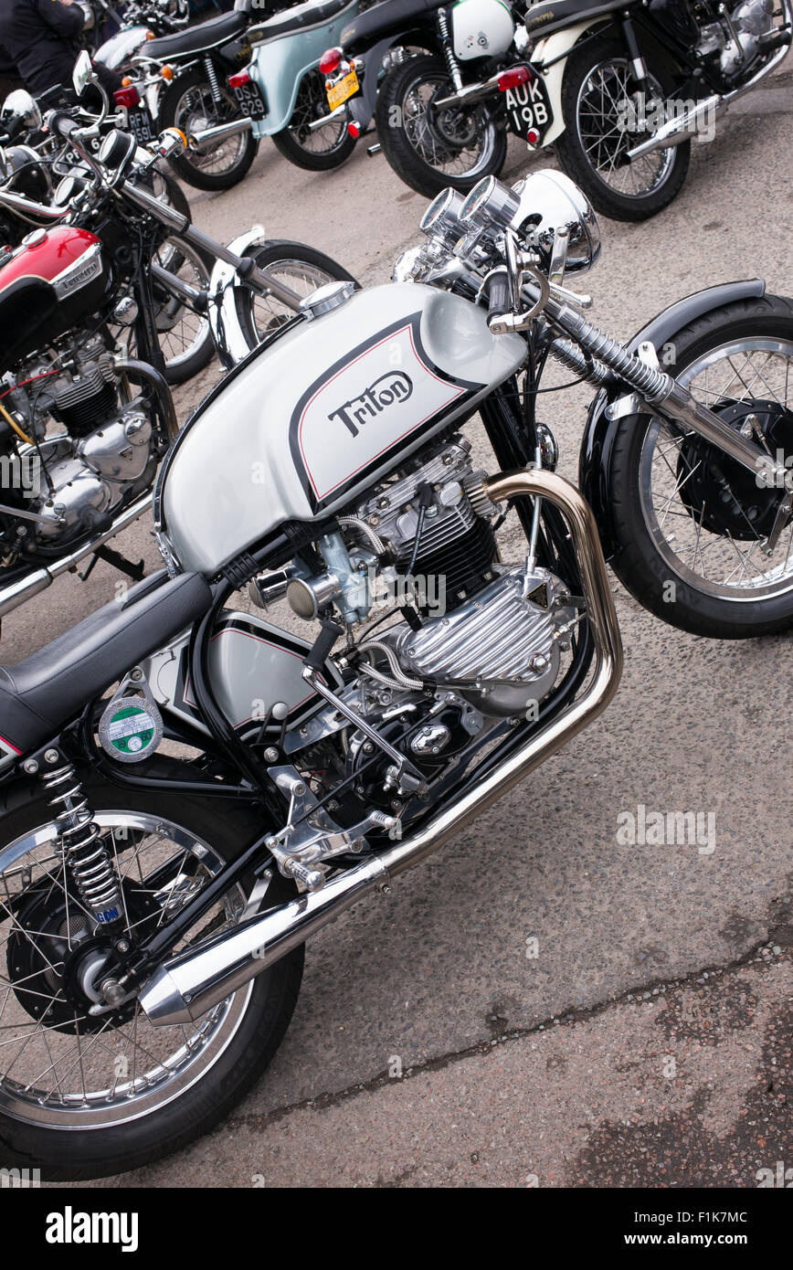 Triton Café racer motorcycle. Triumph / Norton motorbike. Classic ...
