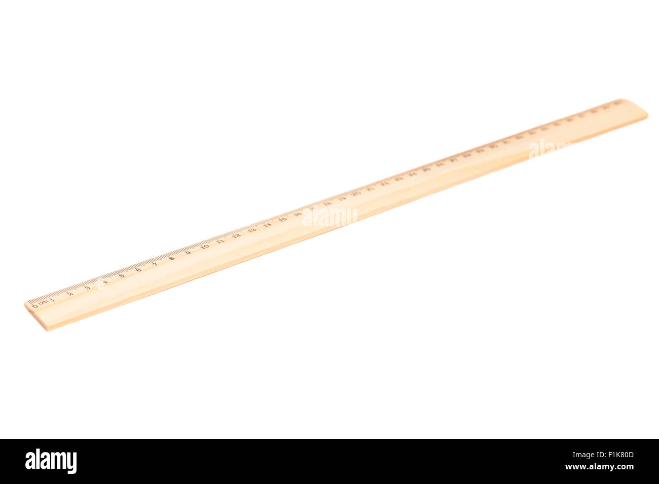 Wooden ruler isolated on white background Stock Photo - Alamy